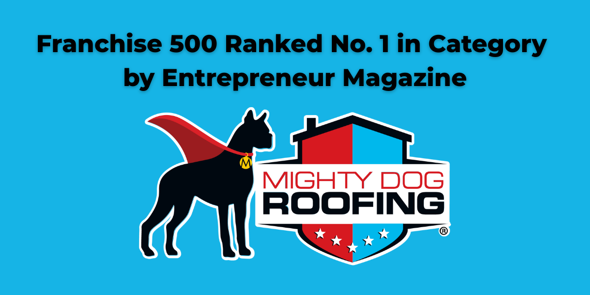 Mighty Dog Roofing Ranked No. 1 in Category in Franchise 500